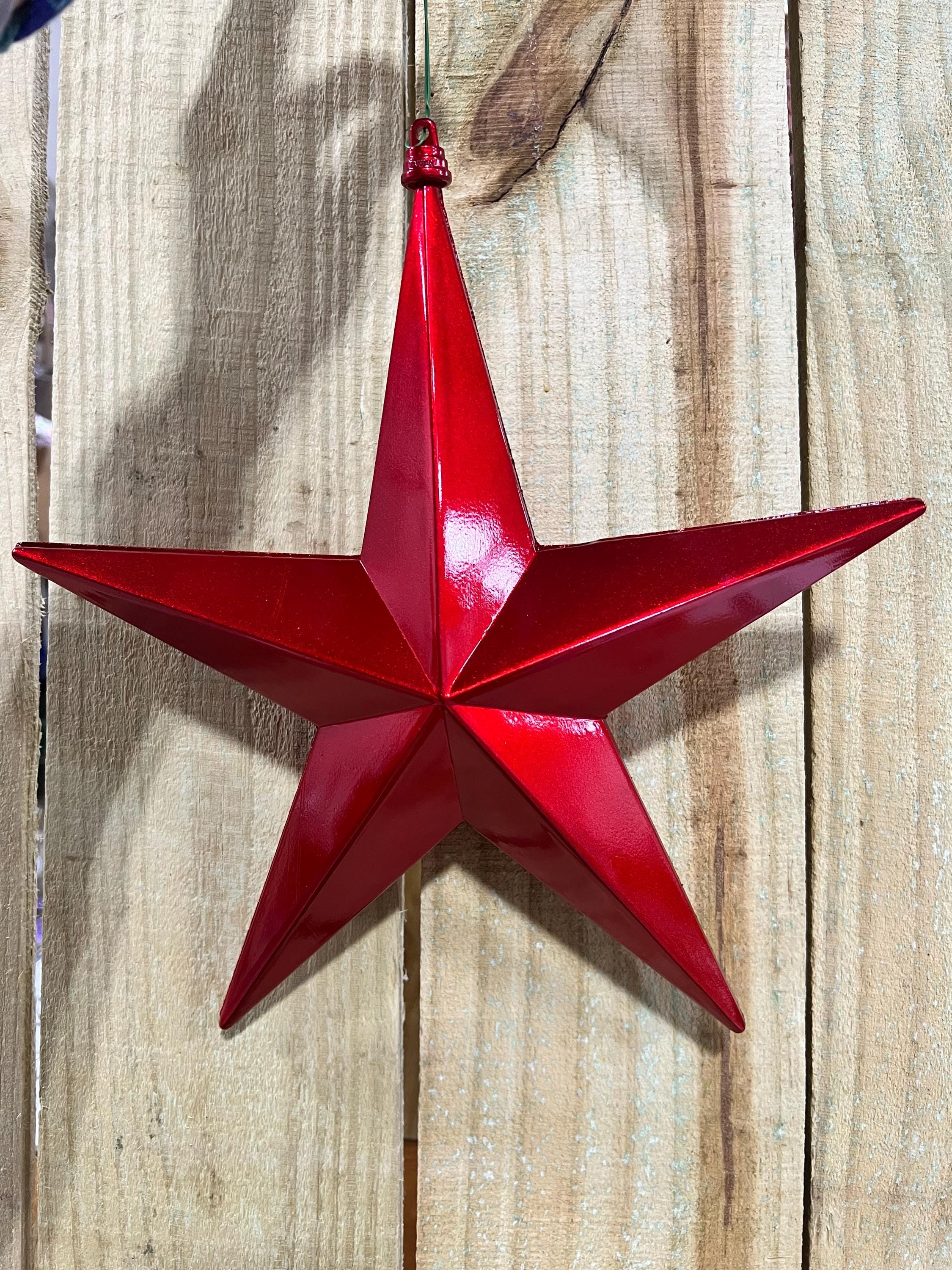 12" Red Farrisilk Patriotic star, Patriotic ornament, Wreath embellish ...
