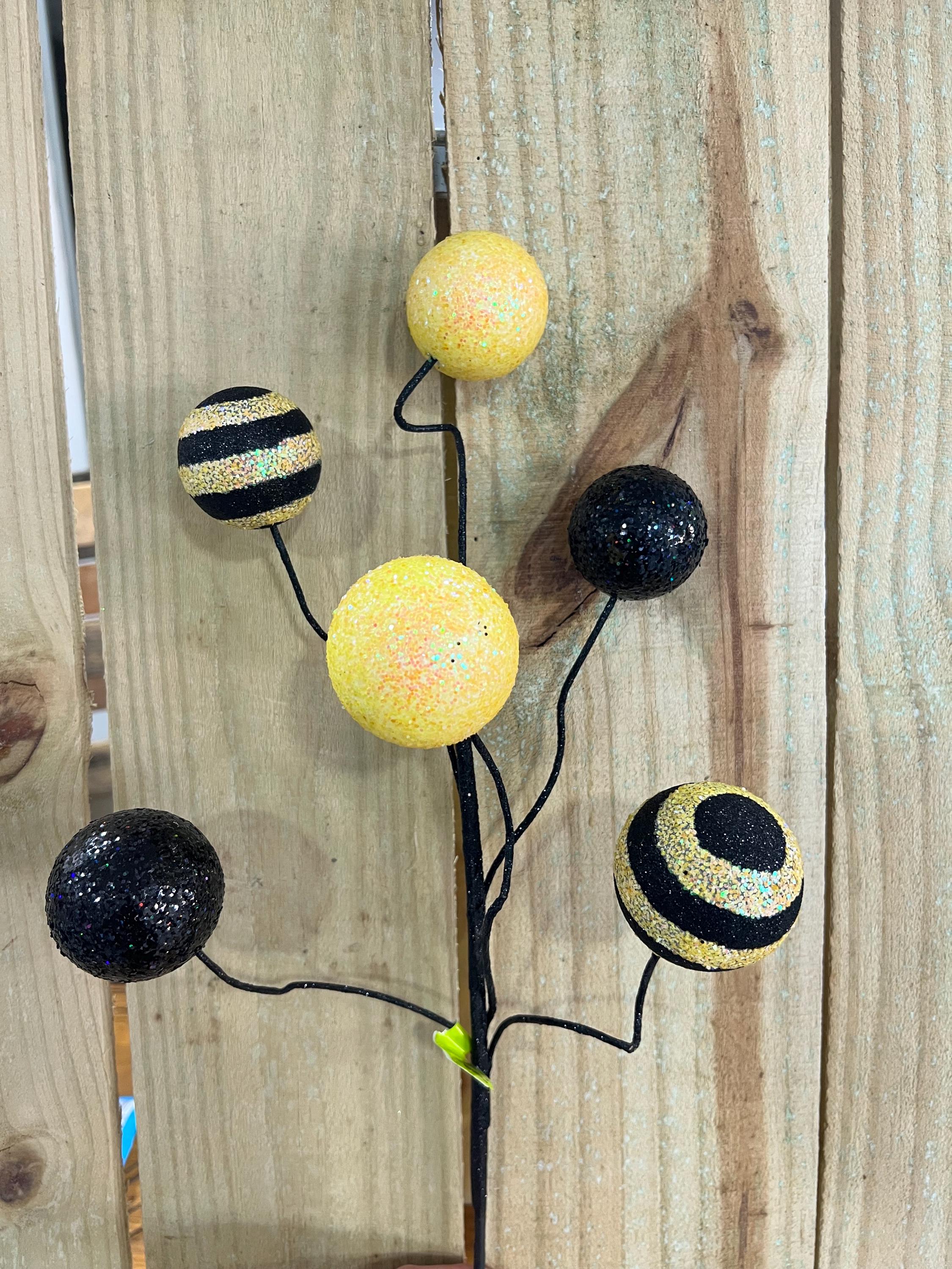 20" Bumble bee ball Spray, wreath embellishment, spring decor, Bee Spr ...